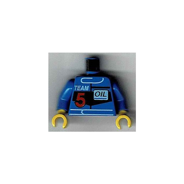 LEGO Town Racing Torso Team 5 and Oil (973) | Brick Owl - LEGO Marketplace