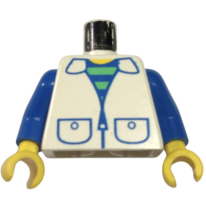 LEGO Town Torso with Striped Undershirt, Zipper Jacket Pockets Pattern ...