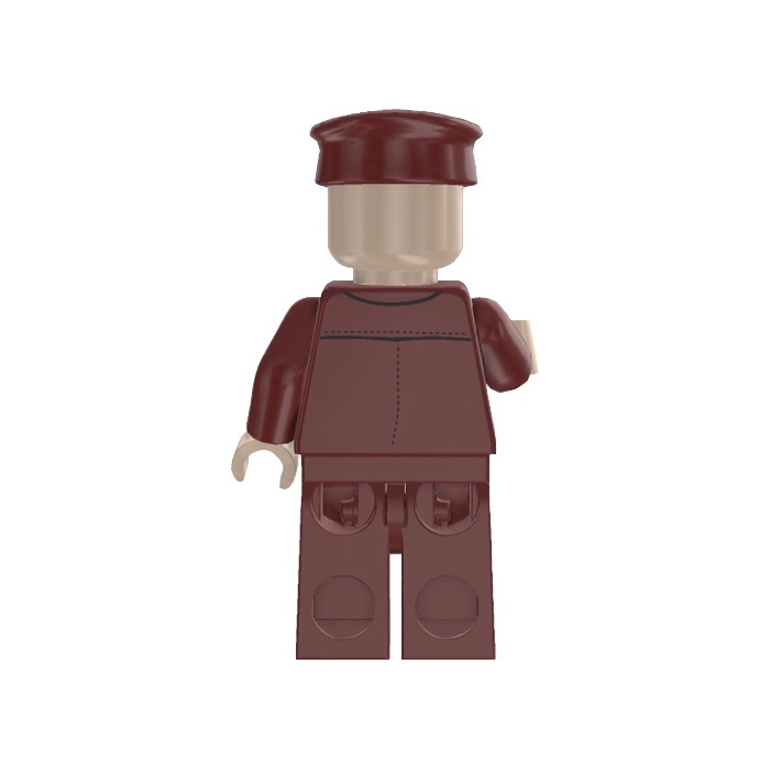 LEGO Train Conductor with Dark Red Uniform and Light Flesh Head ...