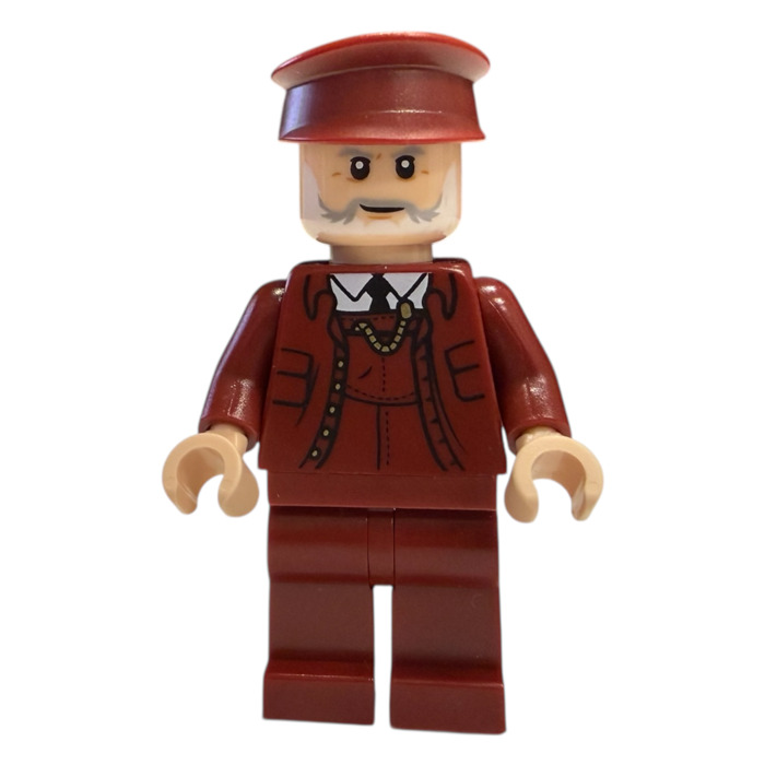 LEGO Train Conductor with Dark Red Uniform and Light Flesh Head ...