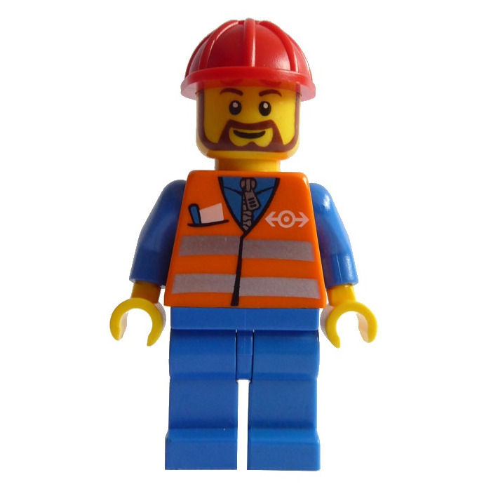 LEGO Train Worker with Brown Beard Minifigure | Brick Owl - LEGO ...