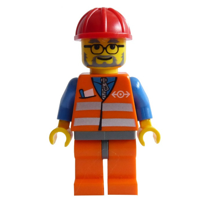 LEGO Train Worker with Glasses Minifigure | Brick Owl - LEGO Marketplace