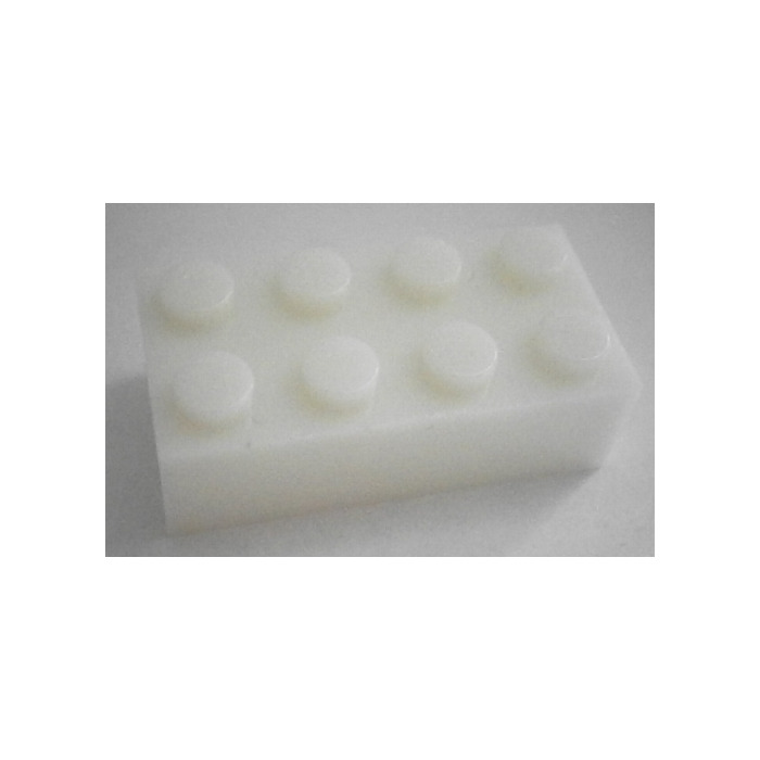 LEGO Translucent White Brick 2 x 4 (3001 / 3556) | Brick Owl - LEGO ...
