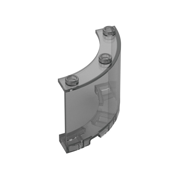 LEGO Transparent Black Panel 4 x 4 x 3 Round Quarter (4041) | Brick Owl ...