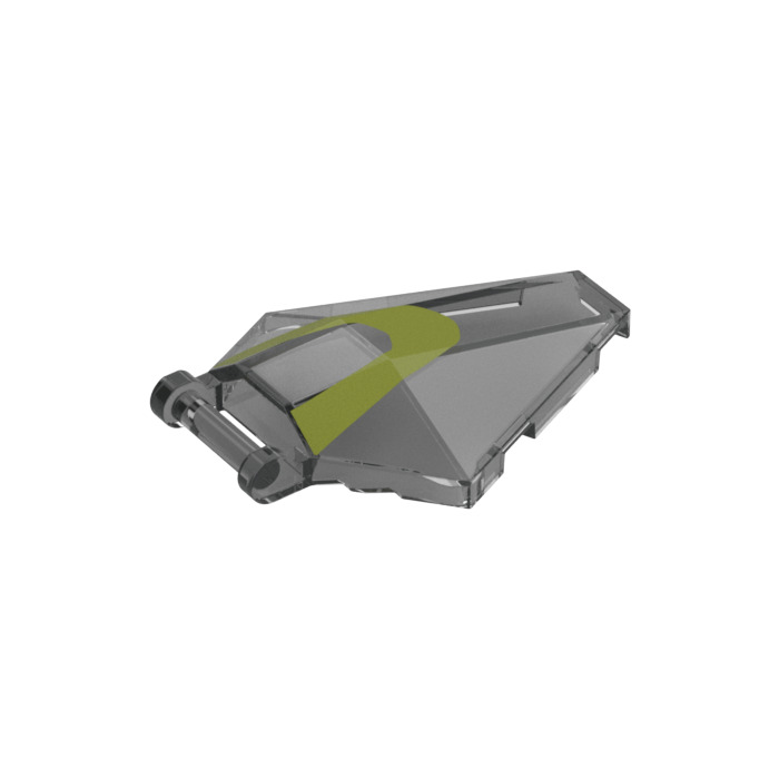 LEGO Transparent Black Windscreen 4 x 5 with Handle with Olive Green ...