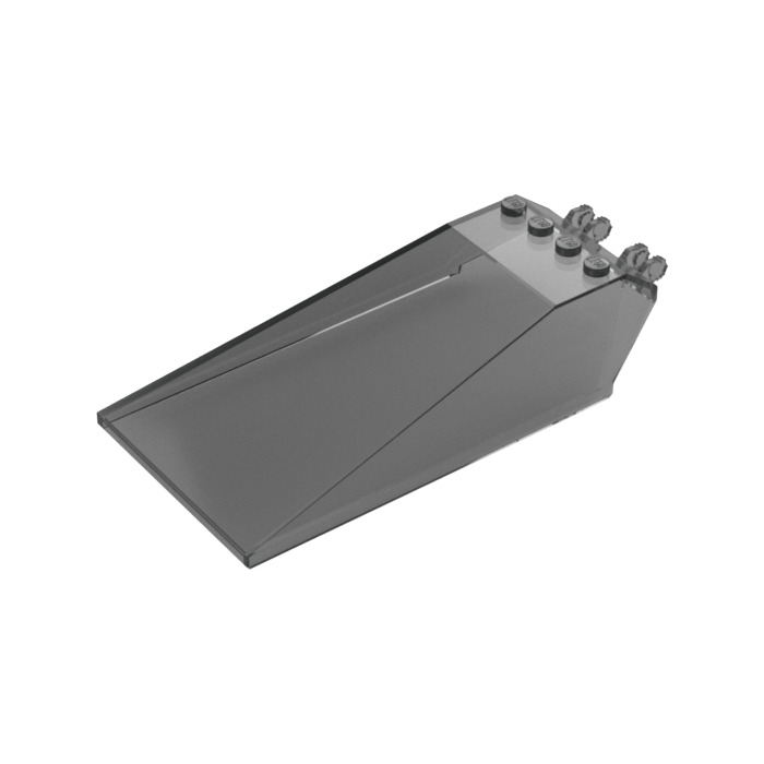 LEGO Transparent Black Windscreen 6 x 12 x 2 with Hinge (13252 / 51477 ...