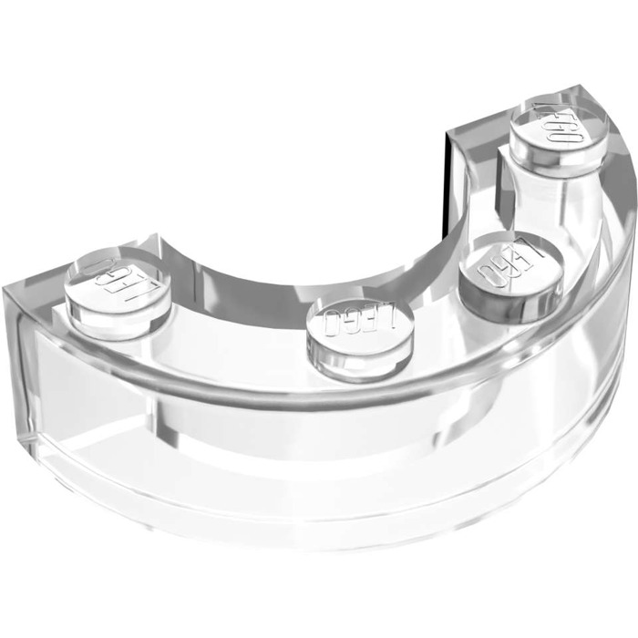 LEGO Brick 4 x 2 Round Half Circle without Stud Notches | Brick Owl ...
