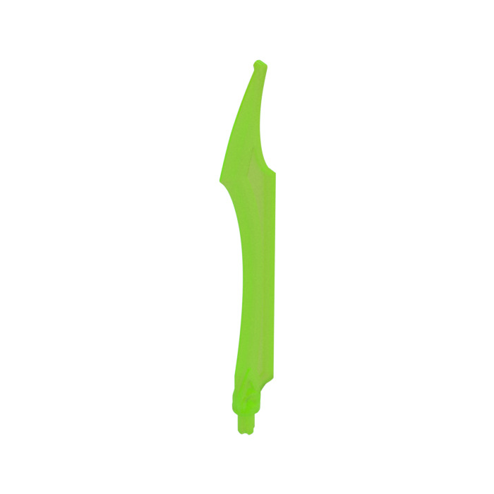 LEGO Transparent Bright Green Blade with Curved Tip and Axle (11305 ...