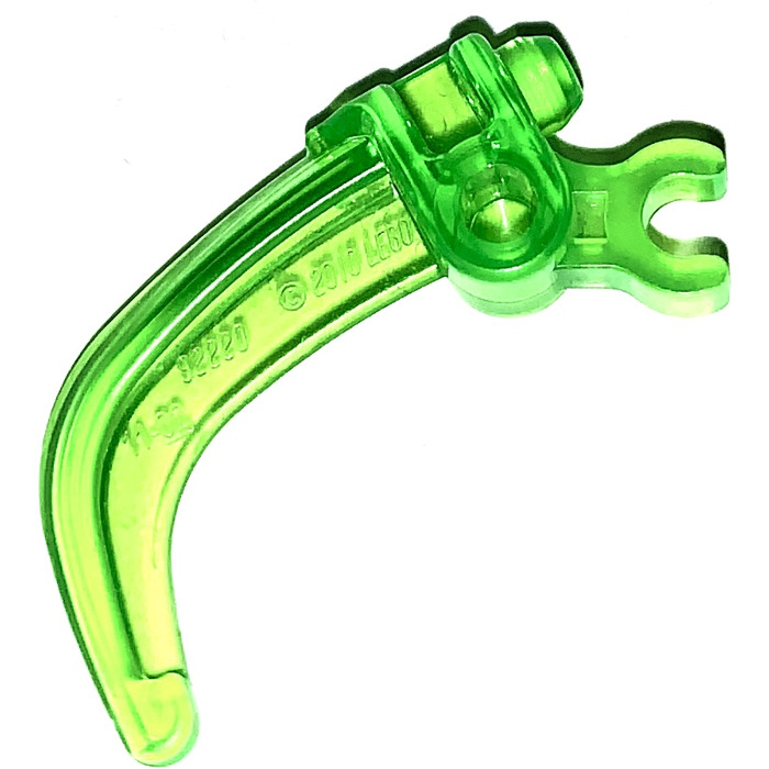 LEGO Transparent Bright Green Claw with Clip (Large) (30945 / 92220 ...