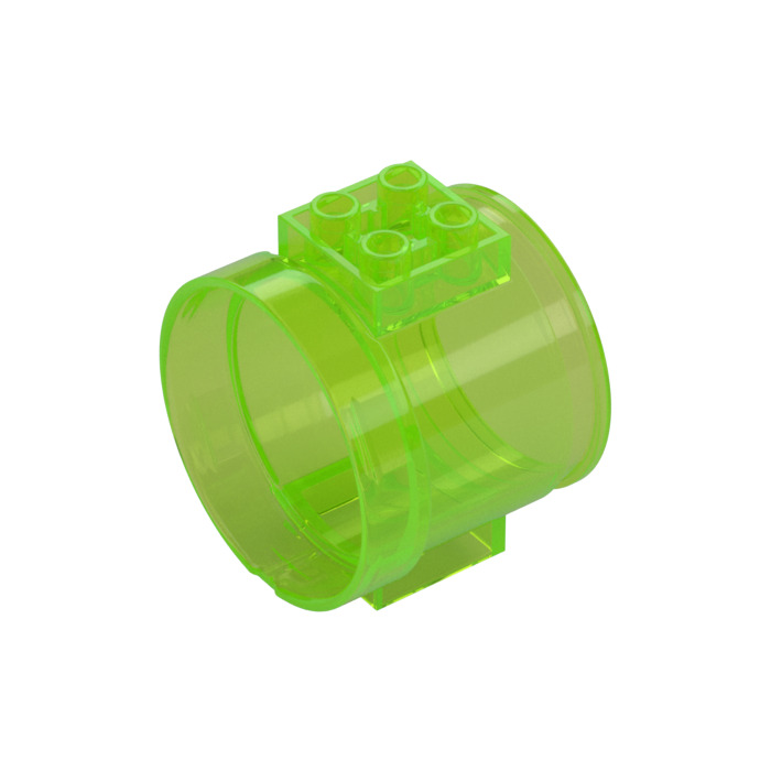 LEGO Transparent Bright Green Cylinder Tube Straight (49736) | Brick Owl