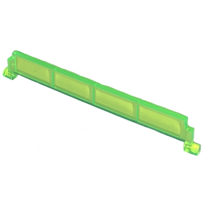 LEGO Transparent Bright Green Garage Roller Door Section without Handle ...