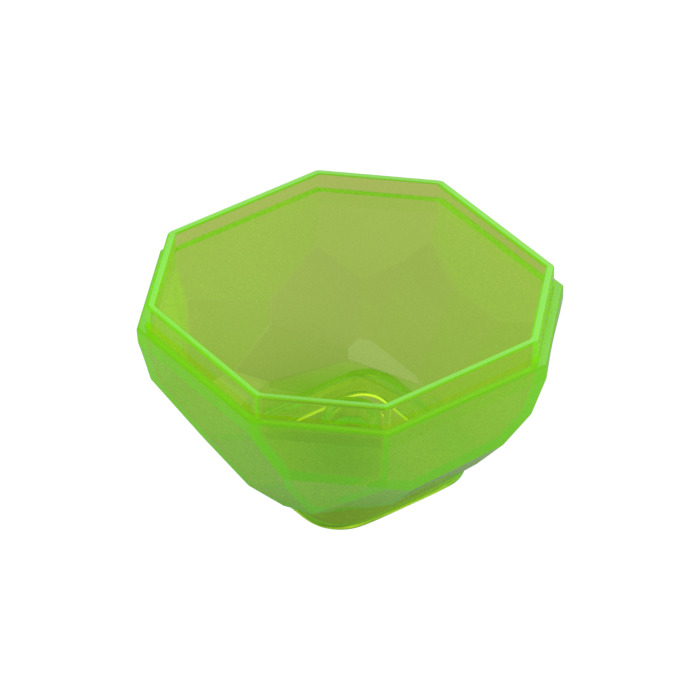 LEGO Transparent Bright Green Rock 4 x 4 Boulder Bottom (30294 / 42291 ...