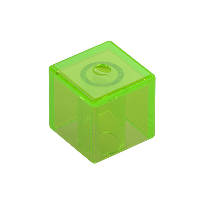 LEGO Transparent Bright Green Square Minifigure Head (19729 / 25194 ...