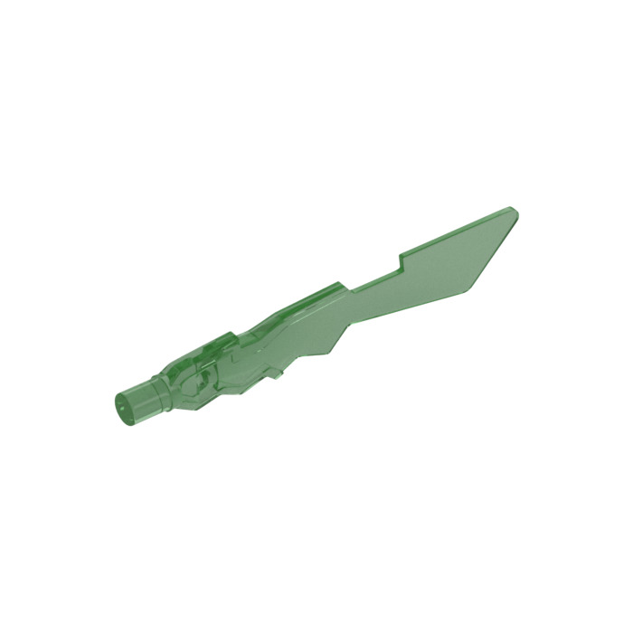 LEGO Transparent Bright Green Sword with Jagged Edges with Marbled ...