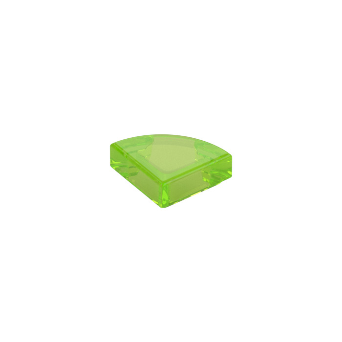LEGO Transparent Bright Green Tile 1 x 1 Quarter Circle (25269) | Brick Owl