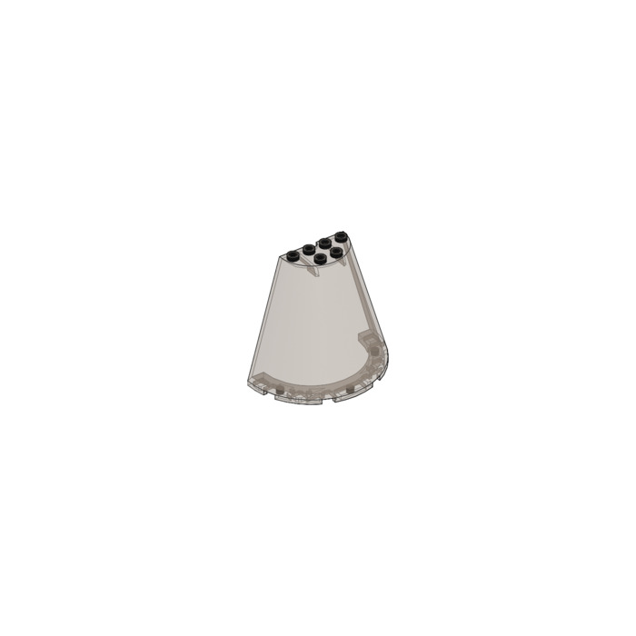 LEGO Transparent Brown Black Cone 8 x 4 x 6 Half (47543 / 48310 ...