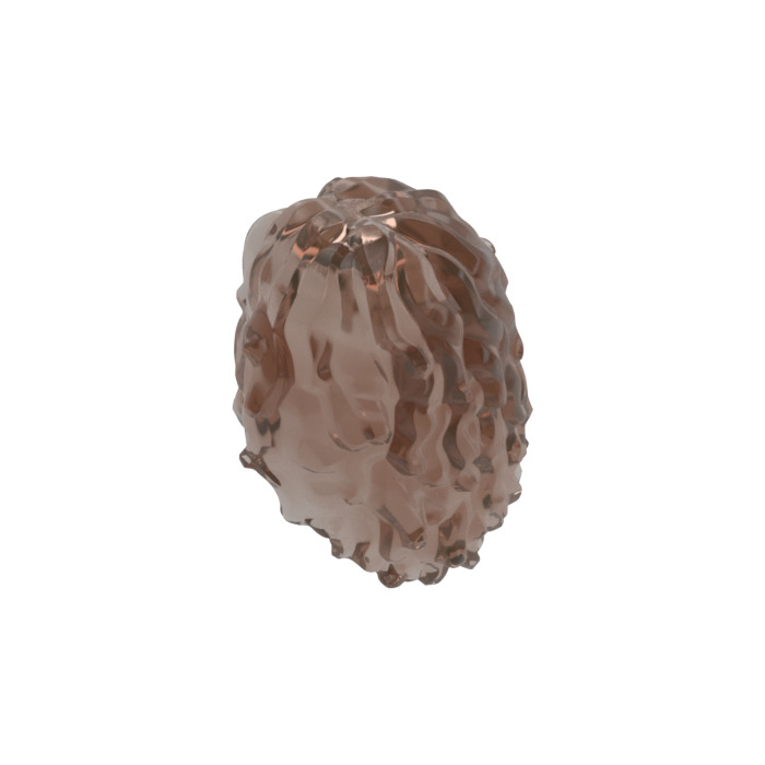 LEGO Transparent Brown Black Long Tousled Hair with Center Parting ...