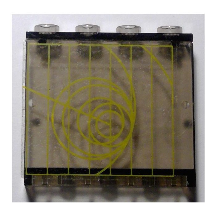 LEGO Transparent Brown Black Panel 1 x 4 x 3 with Yellow Circles and ...