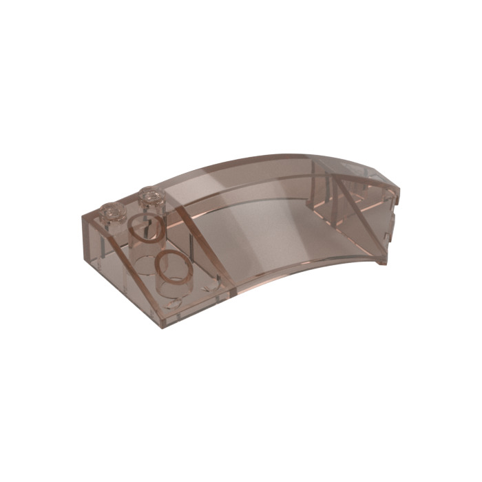 LEGO Transparent Brown Black Wedge 3 x 8 x 2 Curved Right (41749 / ...