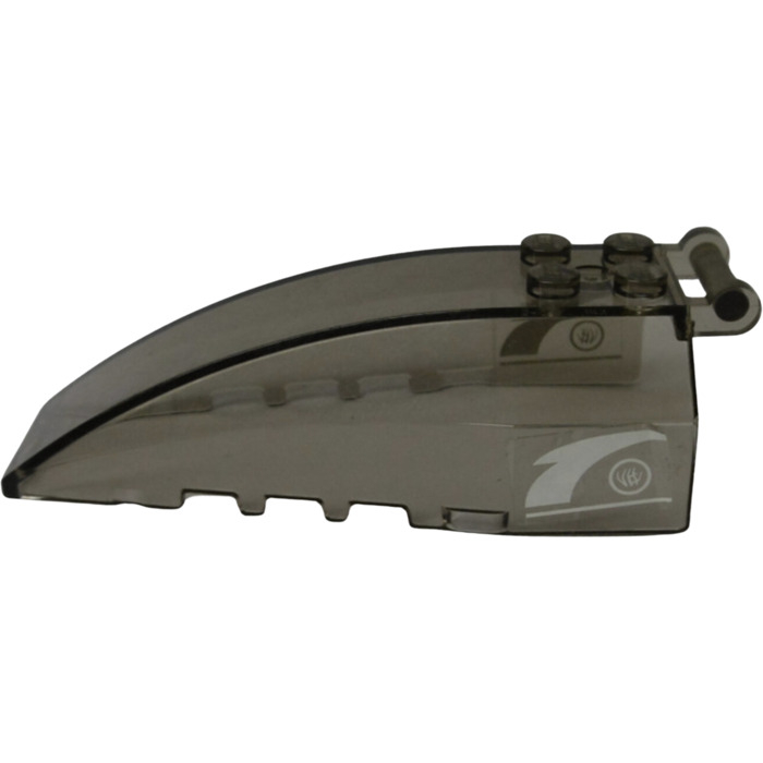 LEGO Windscreen 4 x 8 x 2 with Handle with White Wave and Chima Logo ...