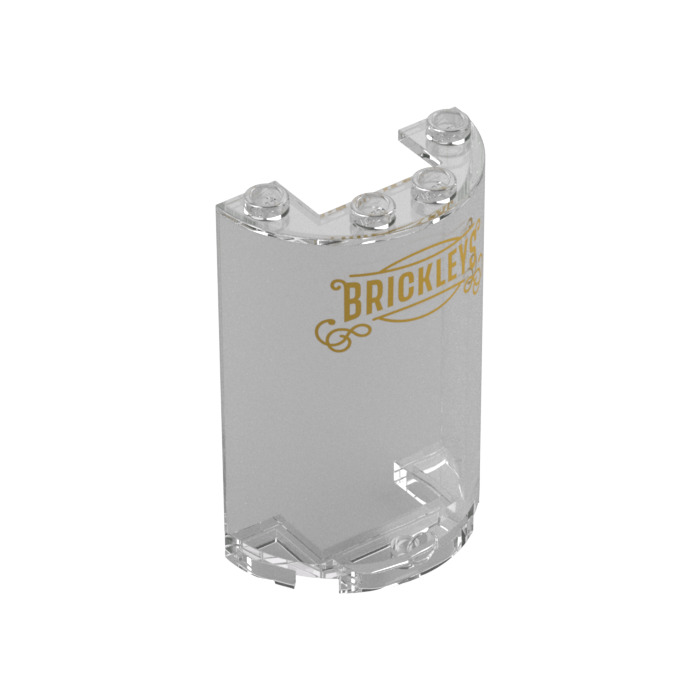 LEGO Transparent Cylinder 2 x 4 x 5 Half with 'BRICKLEYS' (85941 / ...