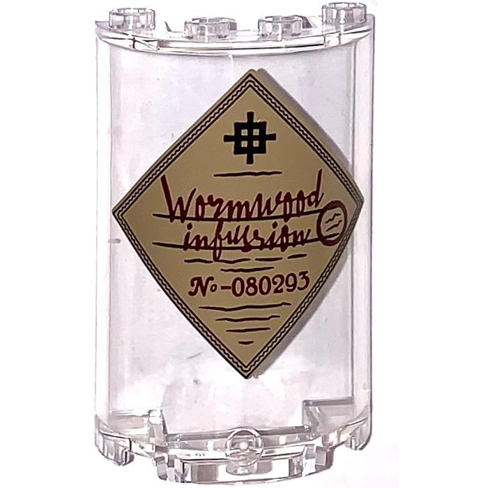 LEGO Cylinder 2 x 4 x 5 Half with Wormwood infusion No 080293 Sticker ...