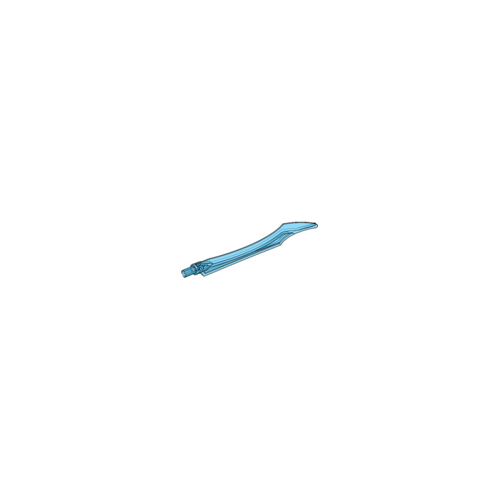 LEGO Transparent Dark Blue Blade with Curved Tip and Axle (11305 ...