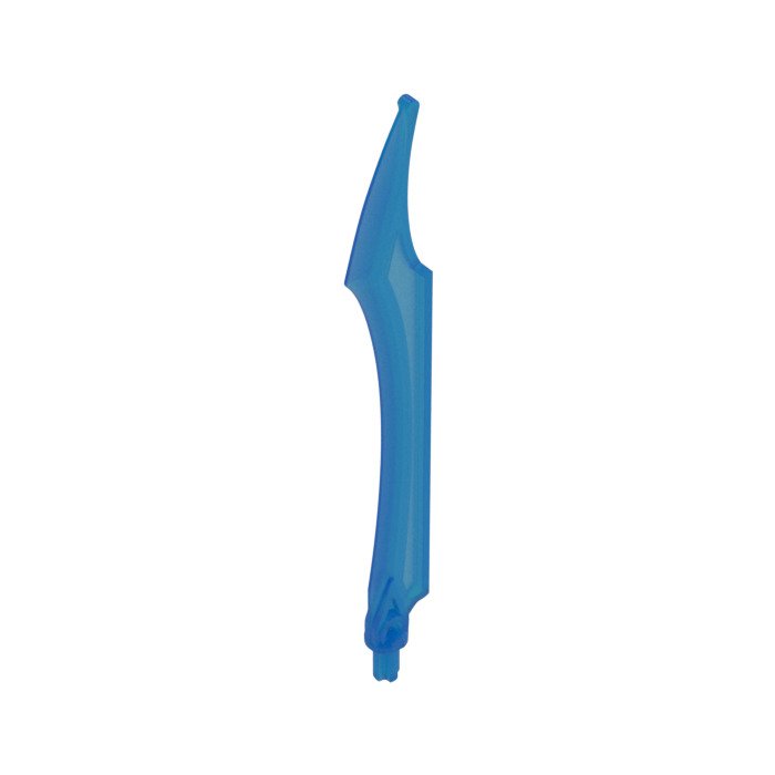 LEGO Transparent Dark Blue Blade with Curved Tip and Axle (11305 ...