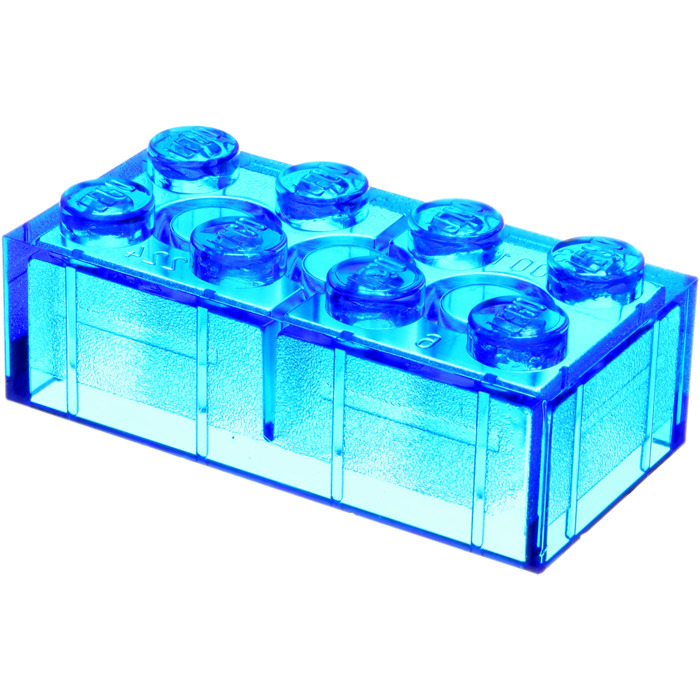 LEGO Transparent Dark Blue Brick 2 x 4 (3001 / 3556) | Brick Owl - LEGO ...