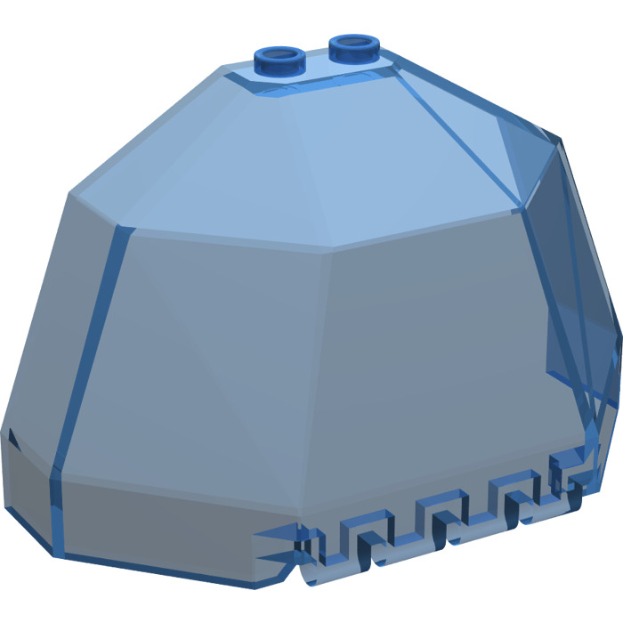 LEGO Transparent Dark Blue Front Octagonal Top (6084) | Brick Owl ...