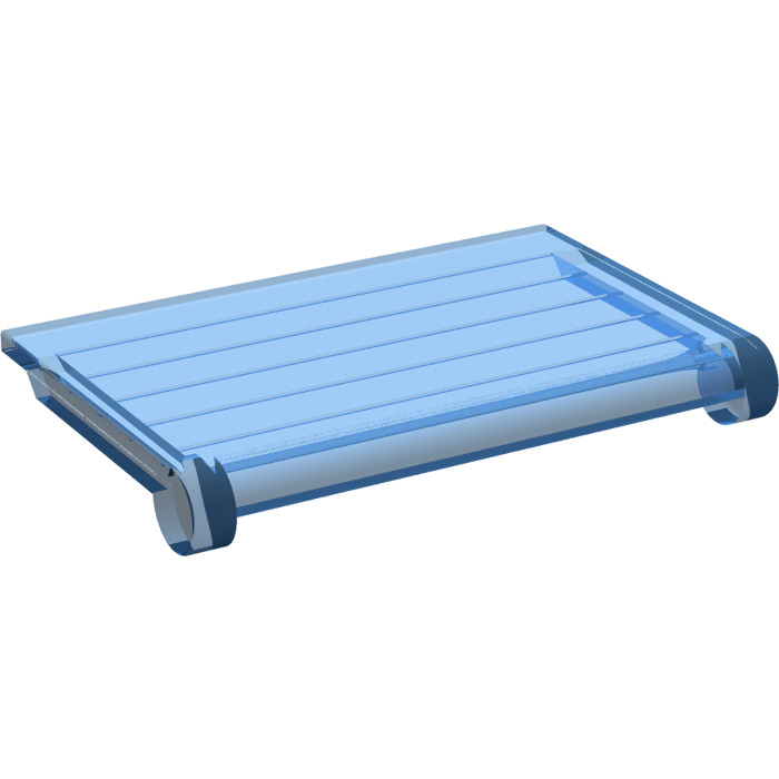 LEGO Transparent Dark Blue Glass for Car Roof 4 x 4 with Ridges (2348 ...