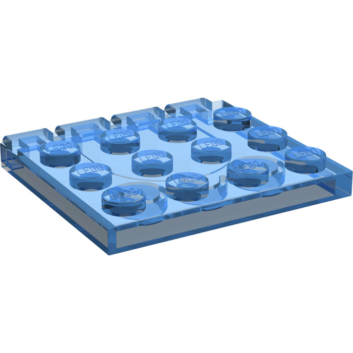 LEGO Transparent Dark Blue Hinge Plate 4 x 4 Vehicle Roof (4213 / 30001 ...