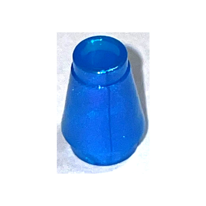 LEGO Transparent Dark Blue Opal Cone 1 x 1 with Top Groove (4589 ...