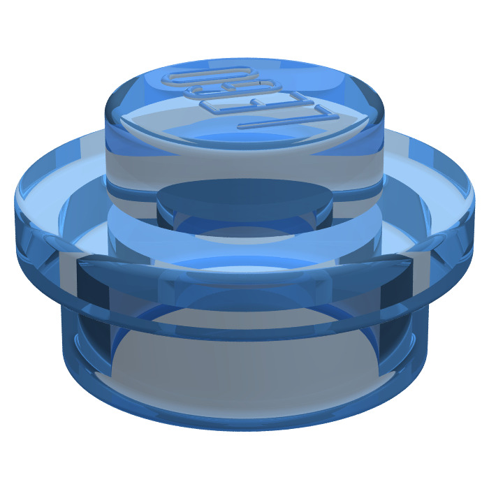 LEGO Transparent Dark Blue Plate 1 x 1 Round (6141 / 30057) | Brick Owl ...