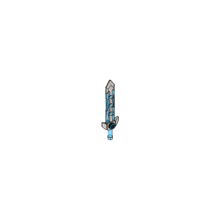 LEGO Transparent Dark Blue Sword with Angular Crossguard with Flat ...