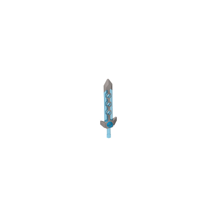 LEGO Transparent Dark Blue Sword with Angular Crossguard with Flat ...