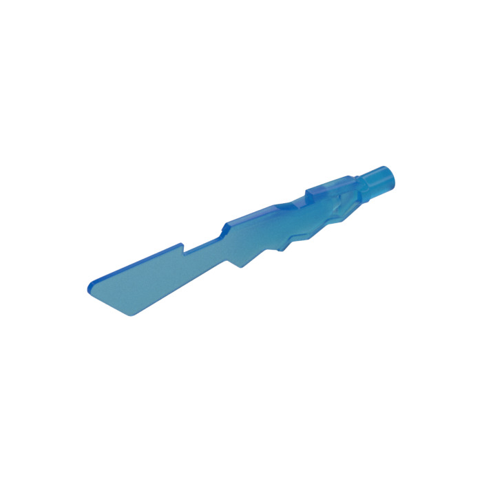 LEGO Transparent Dark Blue Sword with Jagged Edges with Marbled White ...