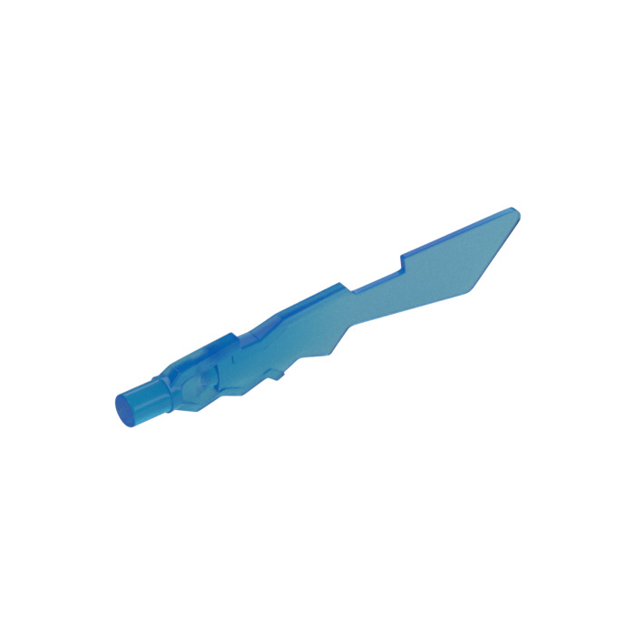 LEGO Transparent Dark Blue Sword with Jagged Edges with Marbled White ...