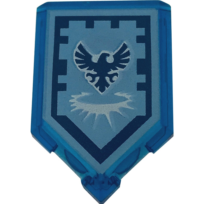 LEGO Transparent Dark Blue Tile 2 x 3 Pentagonal with Stronghold of ...