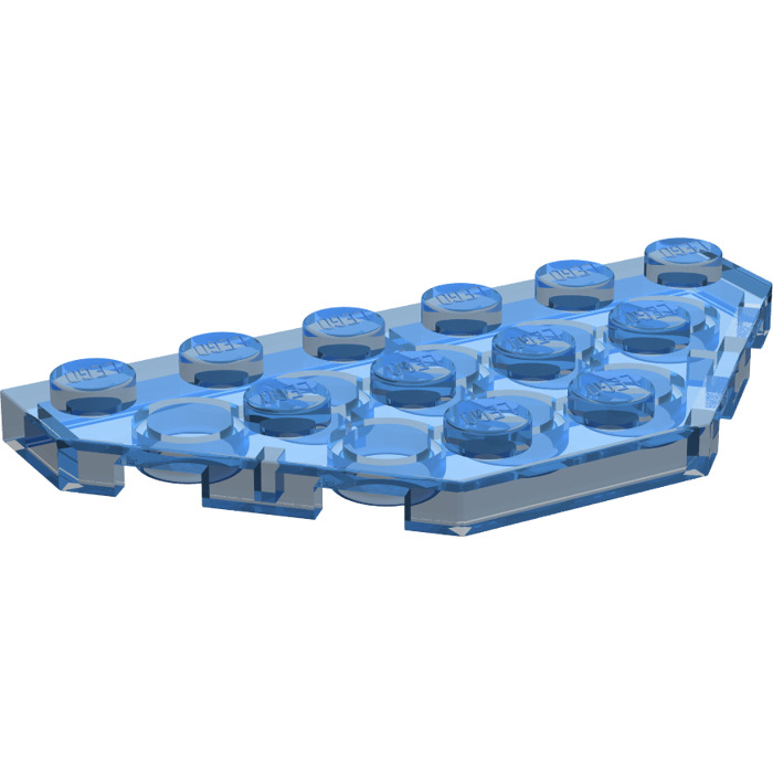 LEGO Transparent Dark Blue Wedge Plate 3 x 6 with 45º Corners (2419 / ...