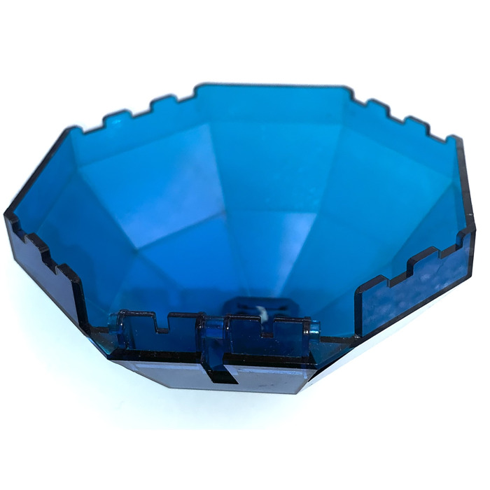 LEGO Transparent Dark Blue Windscreen 10 x 10 x 4 Octagonal Canopy ...