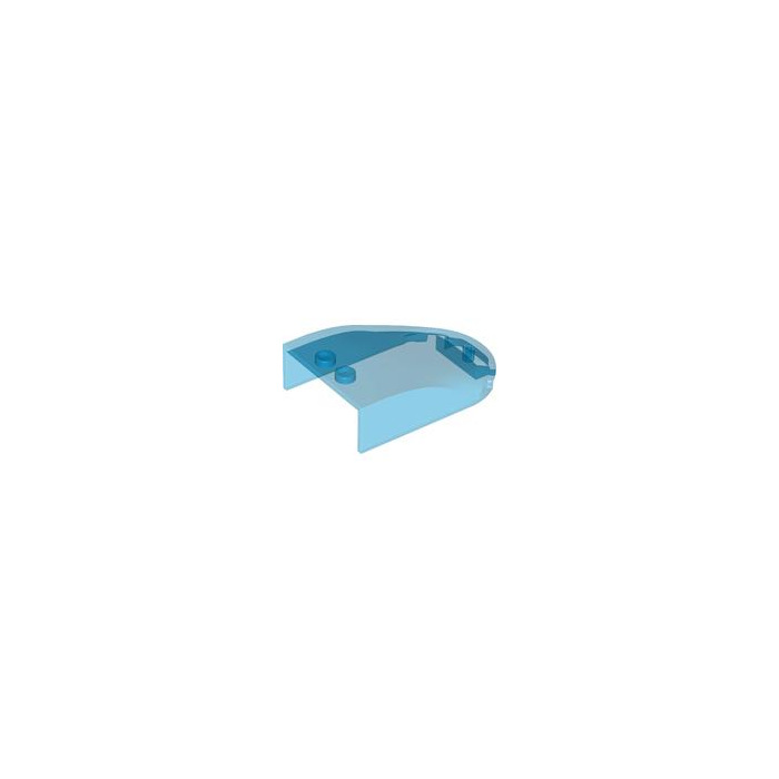 LEGO Transparent Dark Blue Windscreen 4 x 6 x 1.3 (18973 / 35303 ...