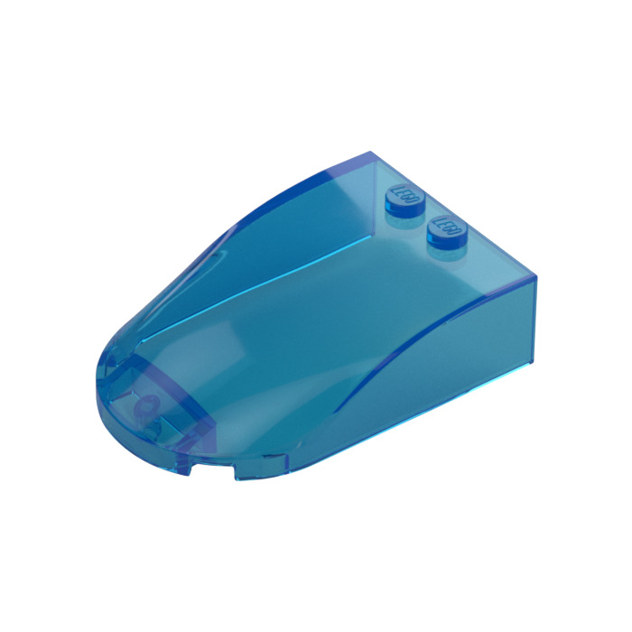 LEGO Transparent Dark Blue Windscreen 4 x 6 x 1.3 (18973 / 35303 ...