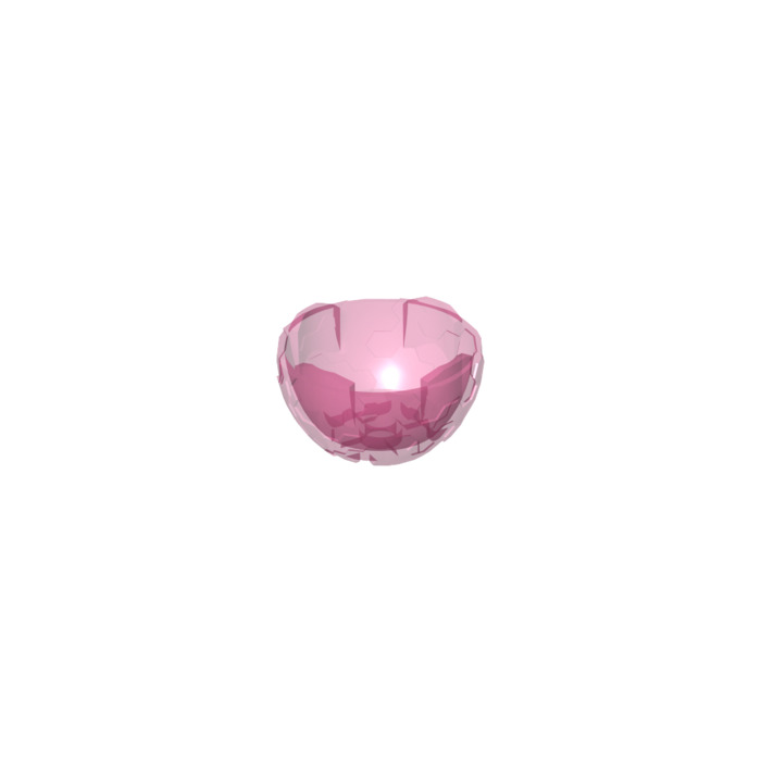 LEGO Transparent Dark Pink Alien Pod Half 4 x 4 x 1.7 (13754) | Brick ...