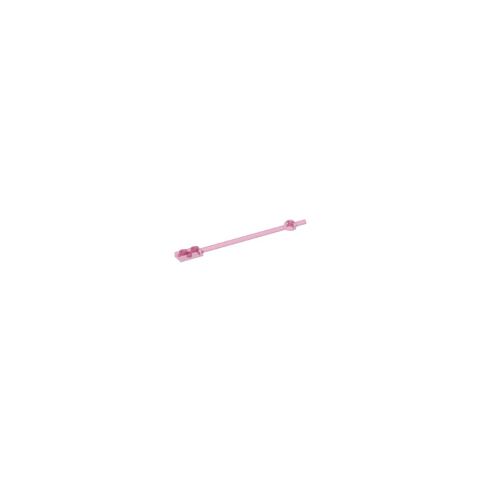 LEGO Transparent Dark Pink Bar 1 x 12 with 1 x 2 Plate / 1 x 1 Round ...