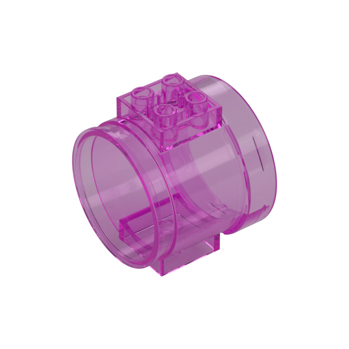 LEGO Transparent Dark Pink Cylinder Tube Straight (49736) | Brick Owl