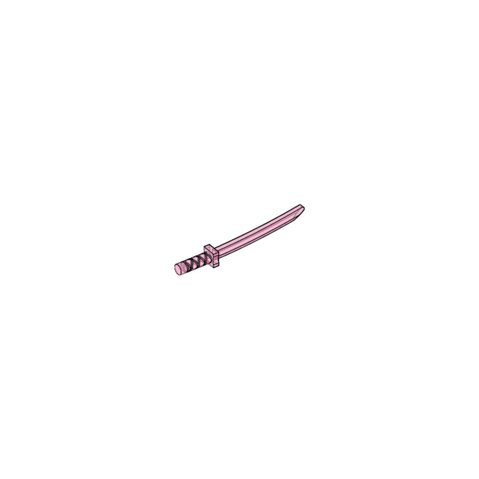 LEGO Transparent Dark Pink Katana with Square Guard and Capped Pommel ...