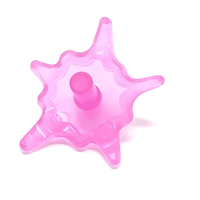 LEGO Transparent Dark Pink Power Burst Shield (Small) with Bar Ends ...