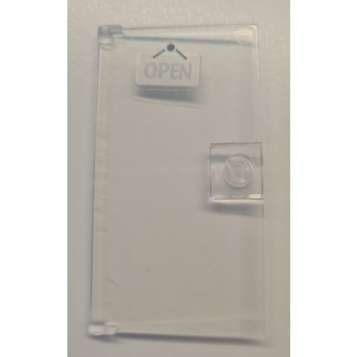 LEGO Door 1 x 4 x 6 with Stud Handle with 'OPEN' Sign Sticker (35290 ...