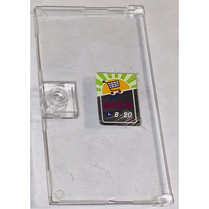 LEGO Transparent Door 1 x 4 x 6 with Stud Handle with Shopping Cart and ...